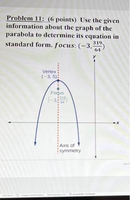 Solved Problem 11: (6 points) Use the given information | Chegg.com