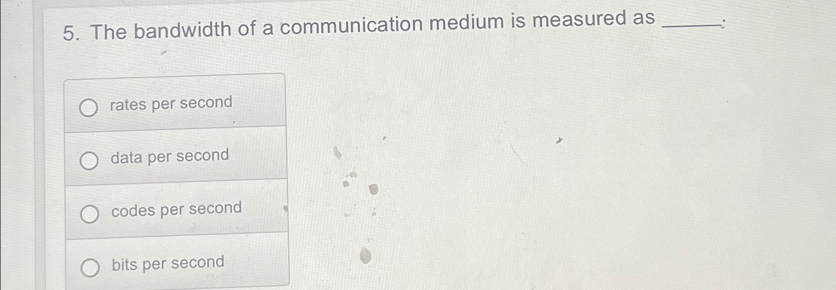 Solved The bandwidth of a communication medium is measured | Chegg.com