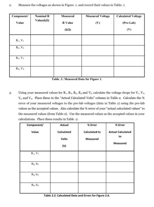 Solved Objectives: 1. Take voltage readings at various | Chegg.com