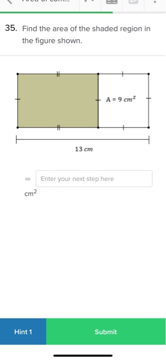 Solved 35. Find the area of the shaded region in the figure | Chegg.com