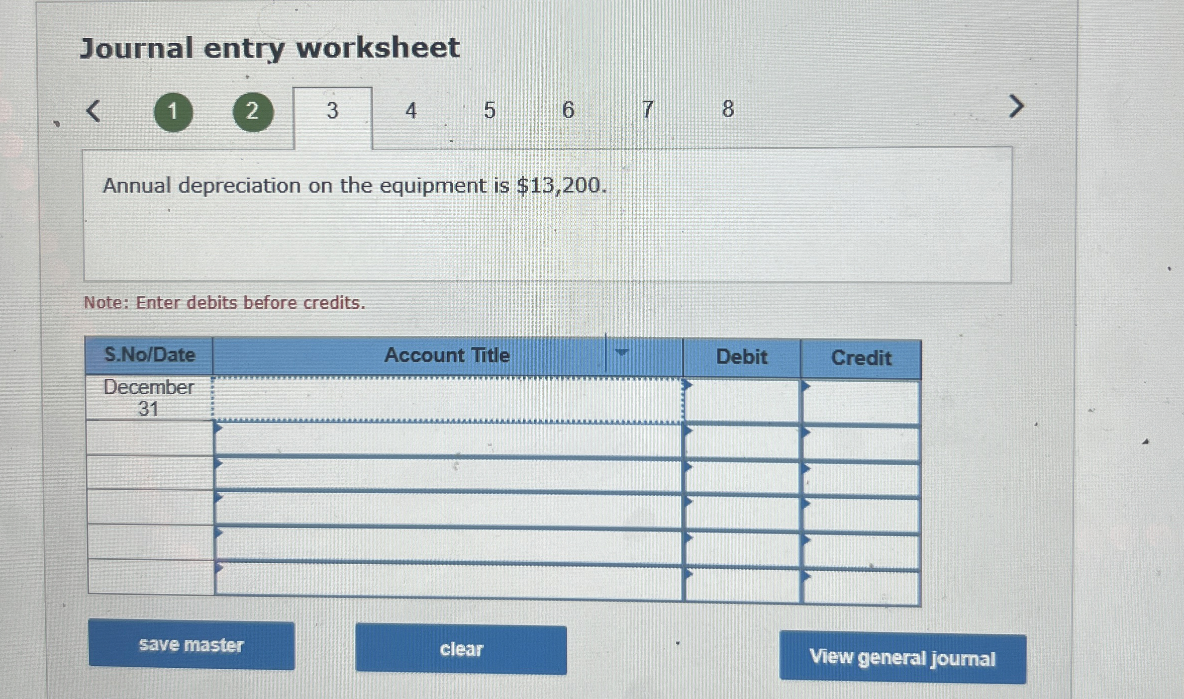 Solved Journal entry worksheet(1) 23456 78Annual | Chegg.com