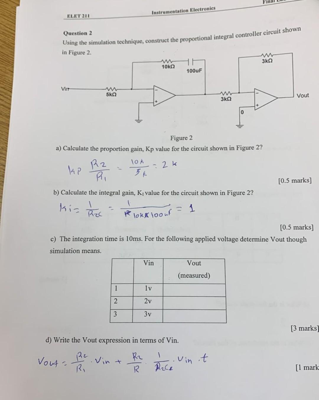 Solved Instrumentation Electronics ELET 211 Question 2 Using | Chegg.com Solved Instrumentation Electronics ELET 211 Question 2 Using | Chegg.com