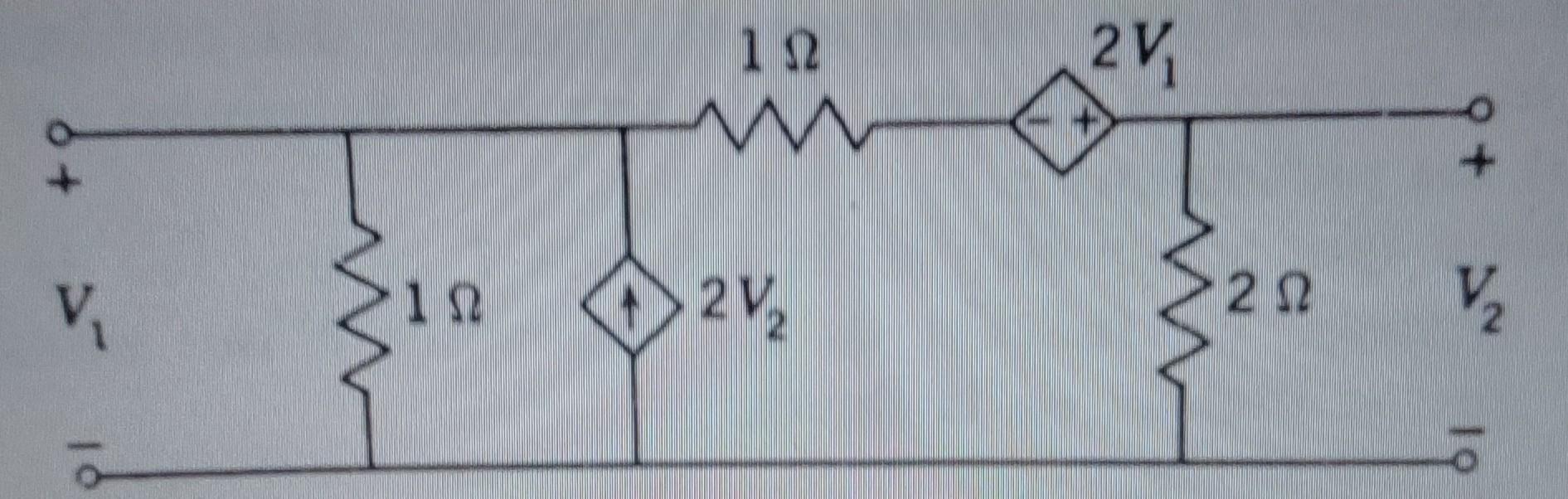Solved For the network shown, determine the parameters Z | Chegg.com