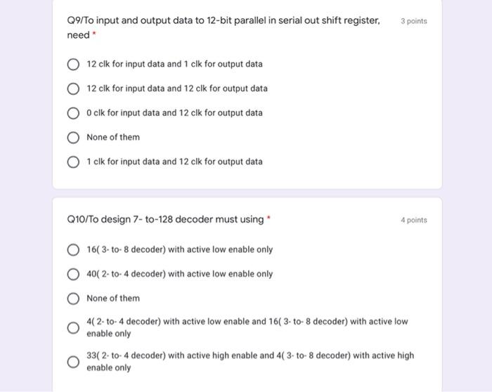 Solved 3 points Q9/To input and output data to 12-bit | Chegg.com