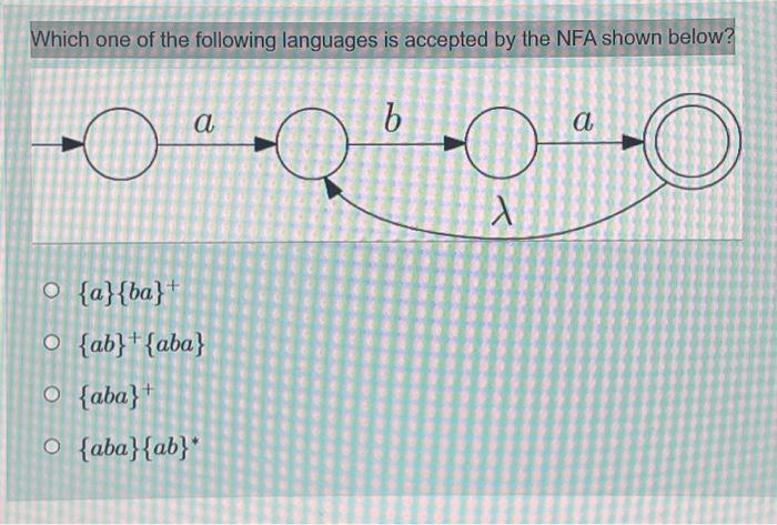 Solved Which one of the following languages is accepted by | Chegg.com
