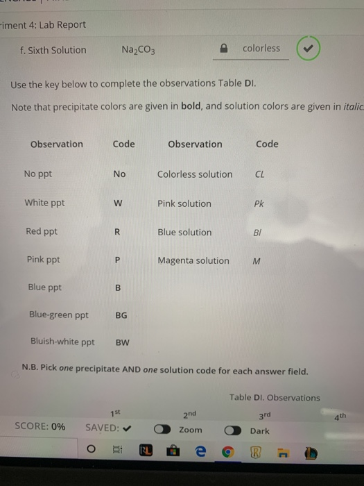 Solved How do i find out what the solution color is and | Chegg.com