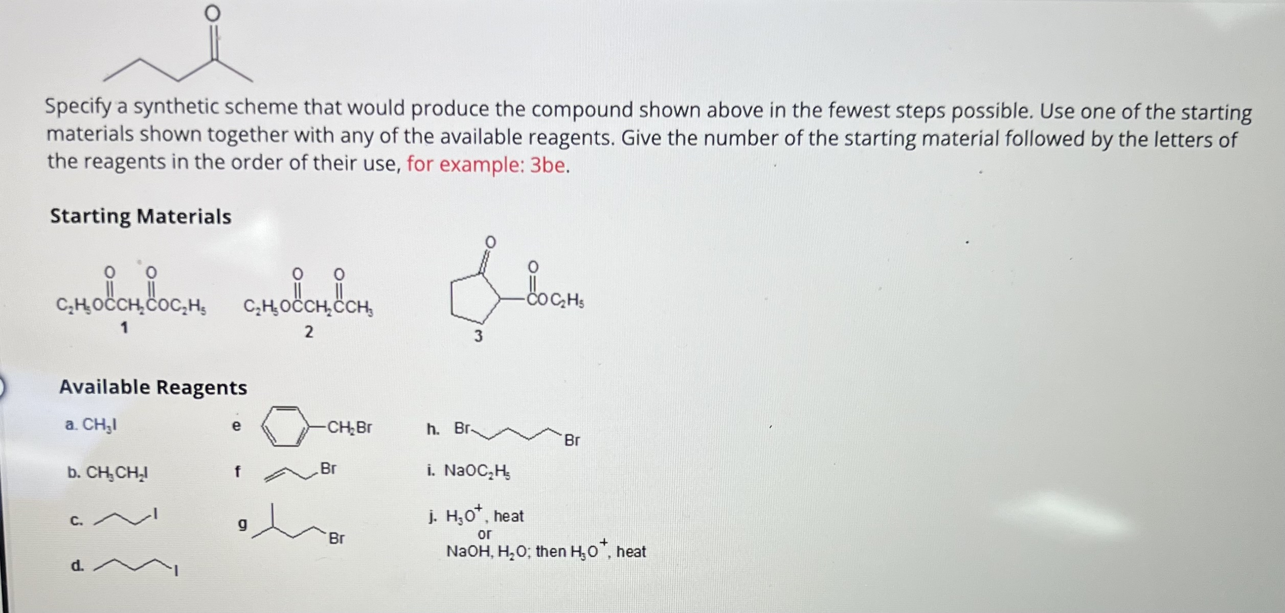 Solved Specify a synthetic scheme that would produce the | Chegg.com