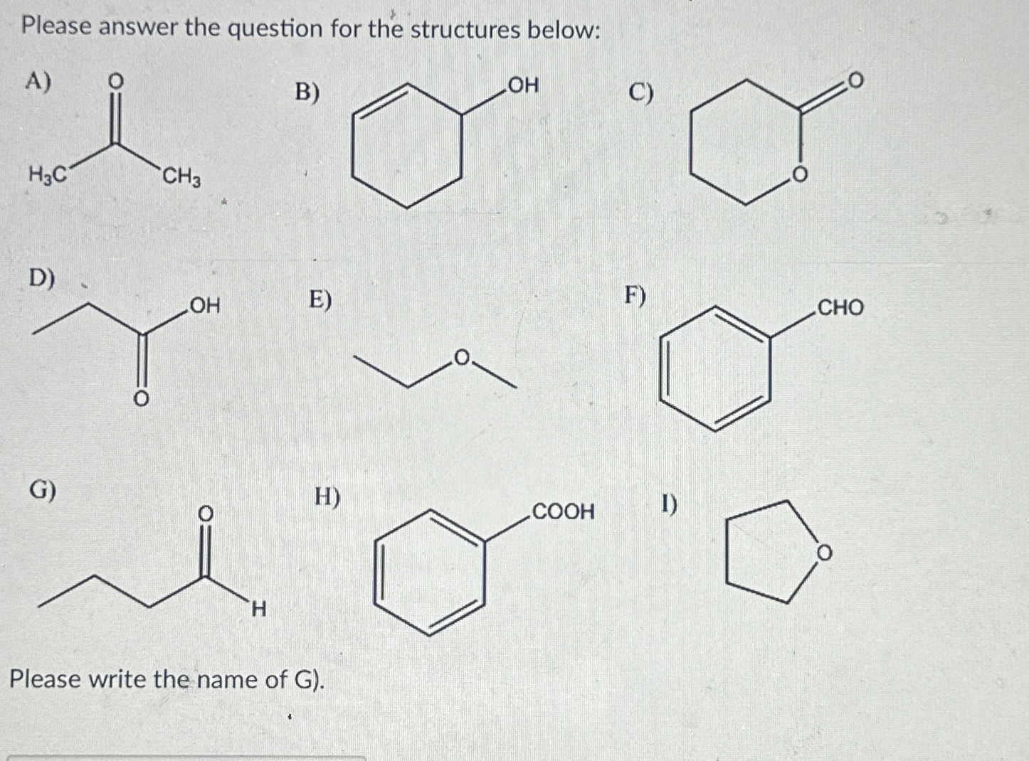 Solved Please answer the question for the structures | Chegg.com