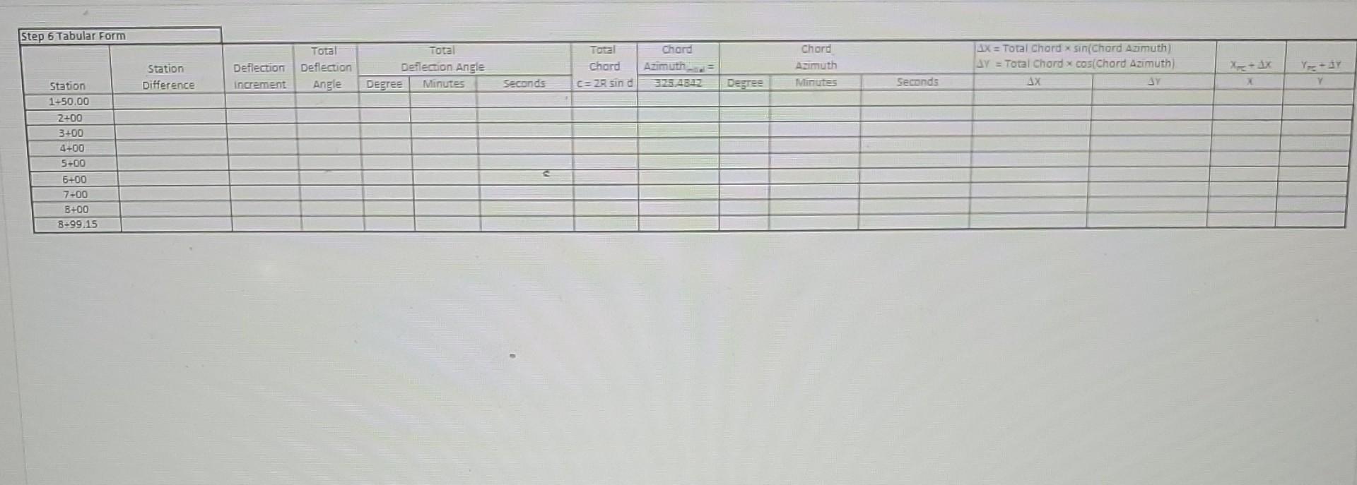 HWC3 - Computations for Staking Curve by Coordinates | Chegg.com
