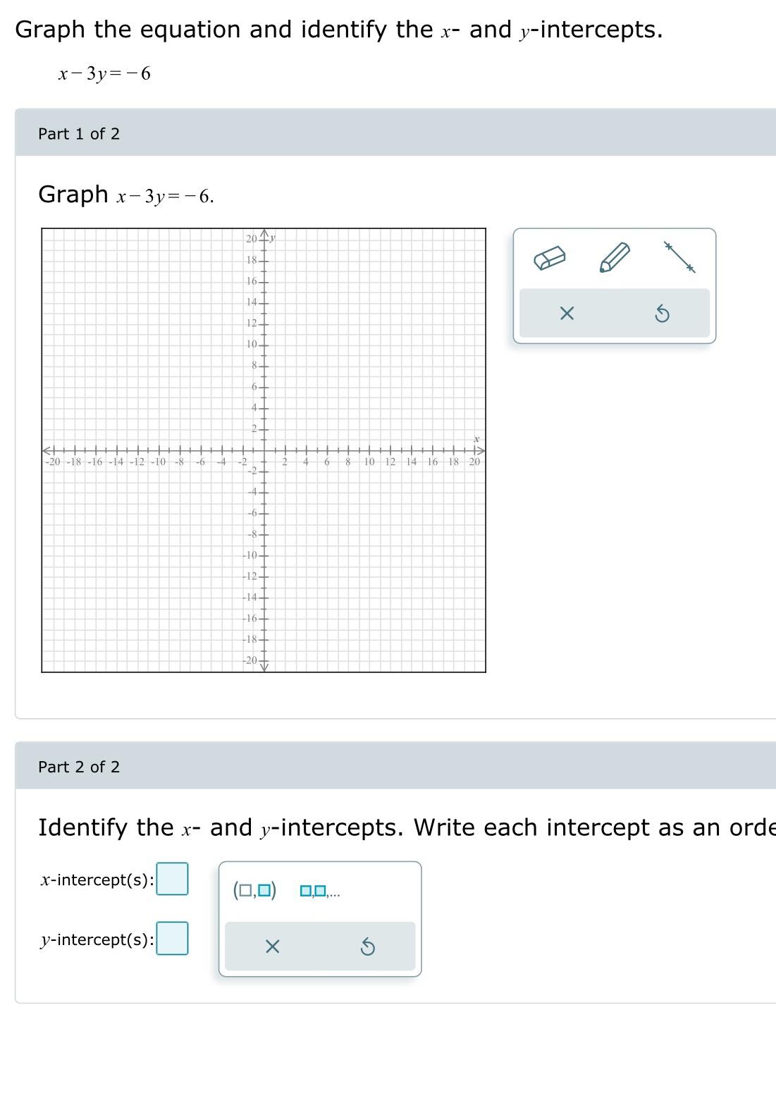 Solved Graph The Equation And Identify The X ﻿and