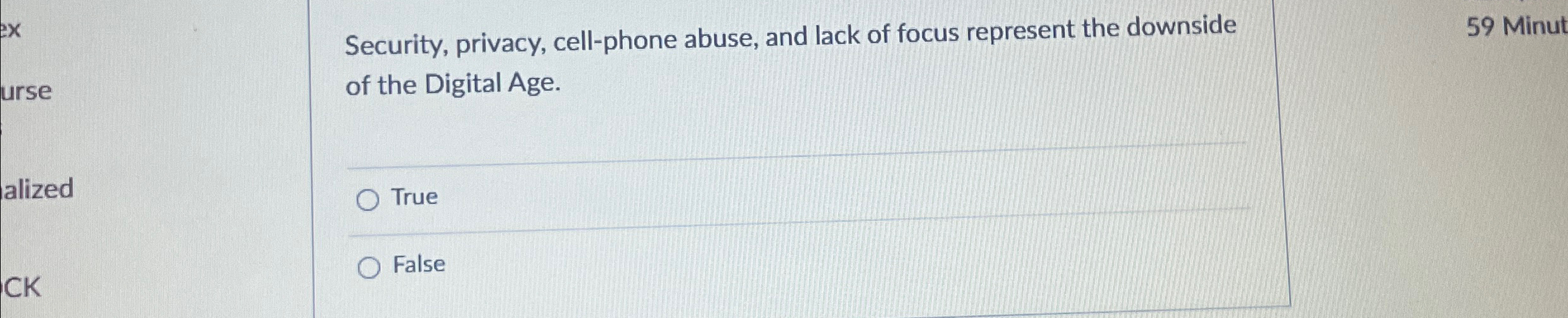 Solved Security, privacy, cell-phone abuse, and lack of | Chegg.com