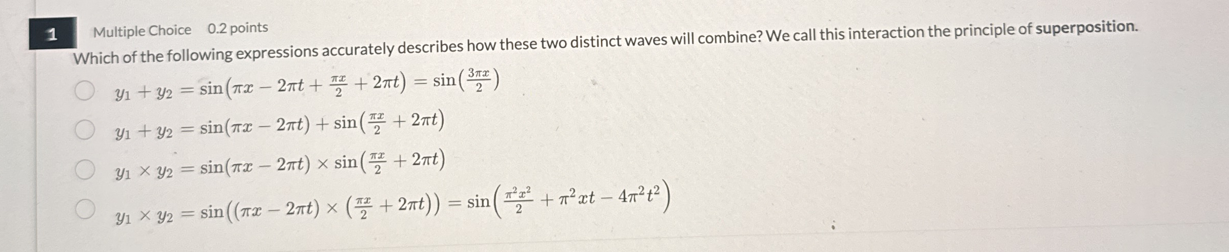 Solved 1Multiple Choice 0.2 ﻿pointsWhich of the following | Chegg.com