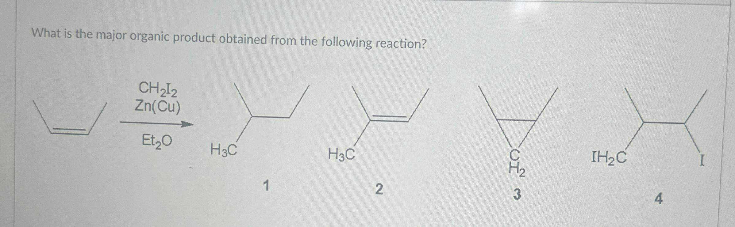 Solved What is the major organic product obtained from the | Chegg.com