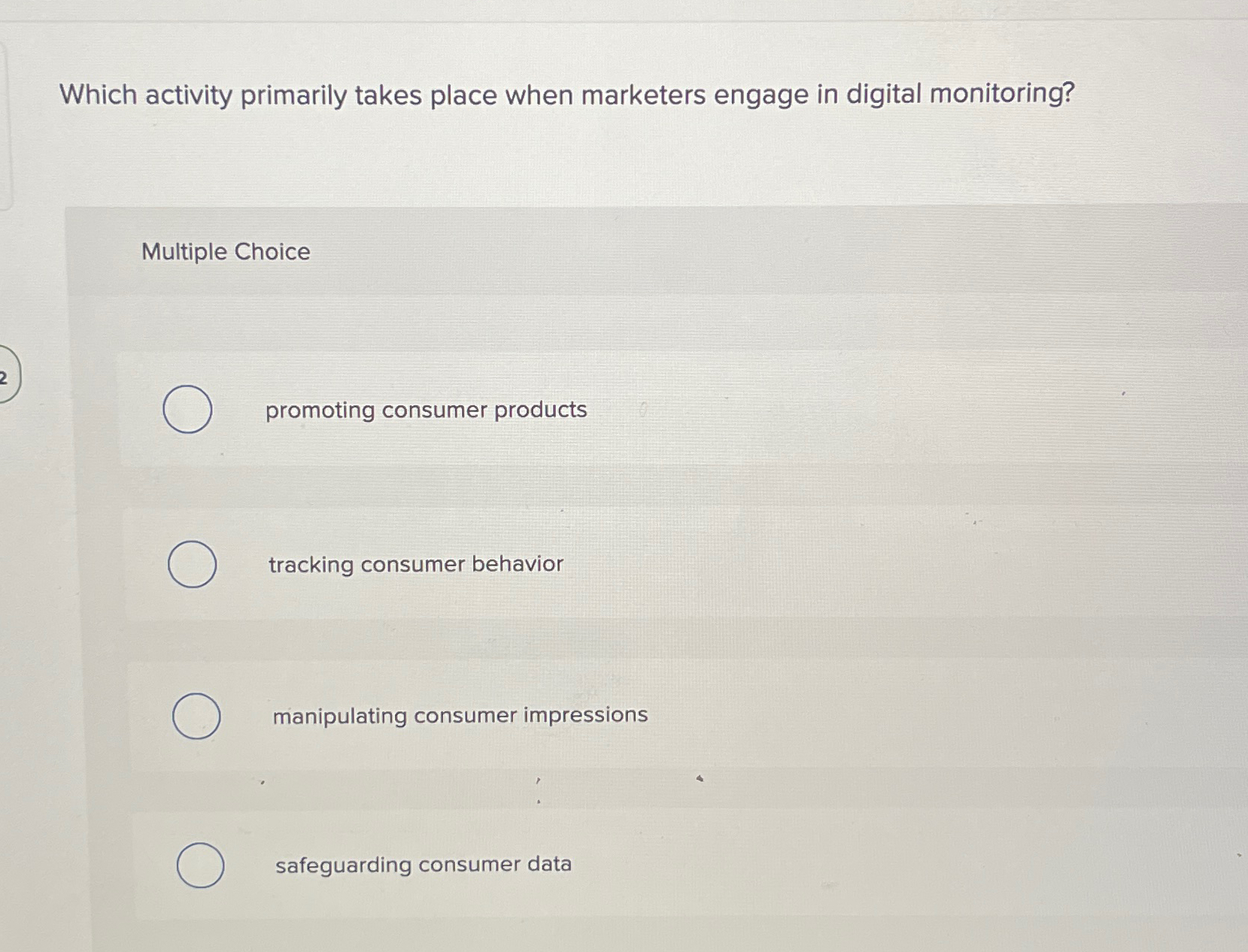 Solved Which activity primarily takes place when marketers | Chegg.com