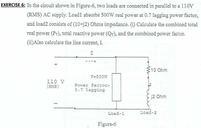 Solved In the circuit shown in Figure-6, two loads are | Chegg.com