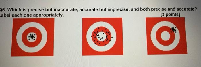 Solved 26. Which is precise but inaccurate, accurate but | Chegg.com