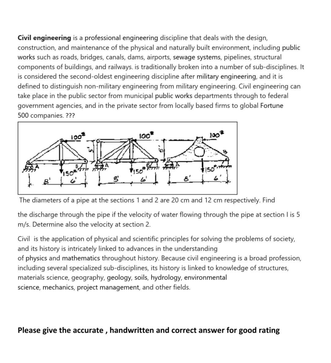 Solved Civil engineering is a professional engineering | Chegg.com
