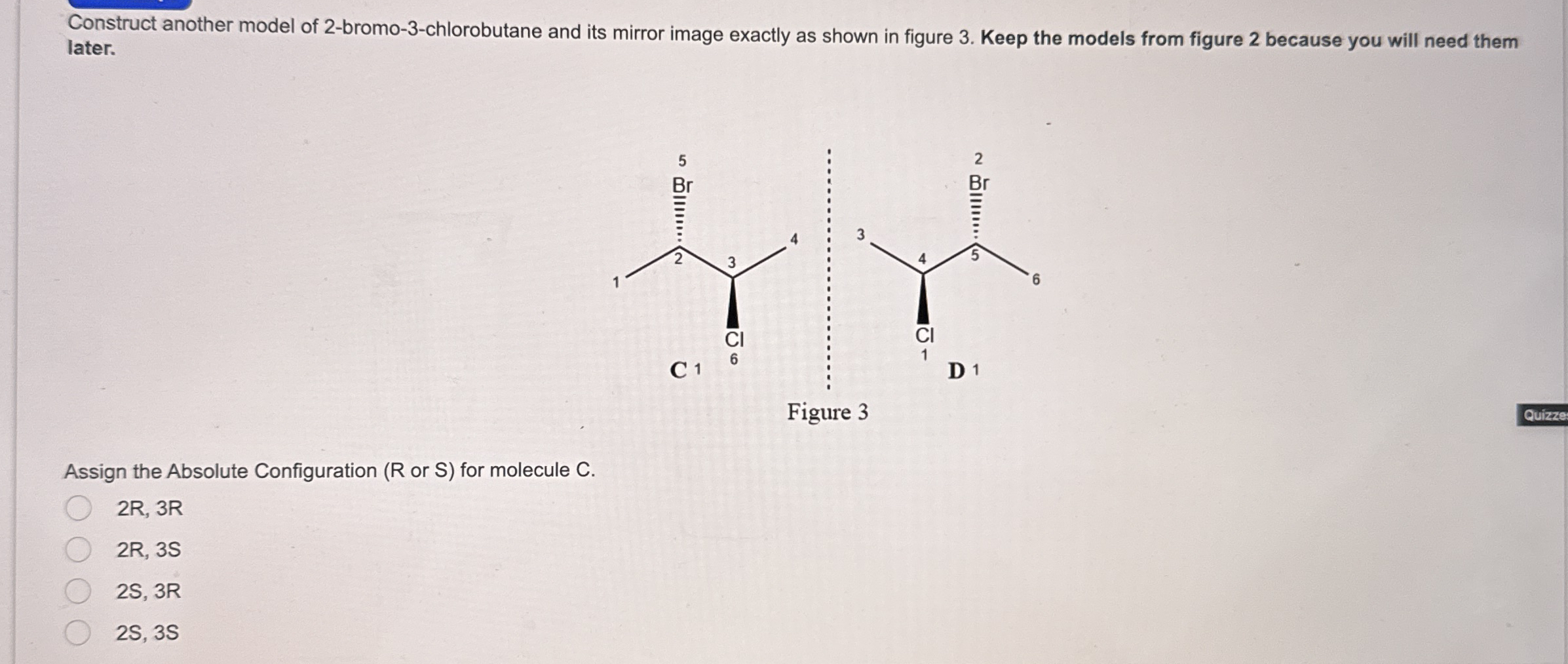 Solved Construct another model of 2-bromo-3-chlorobutane and | Chegg.com