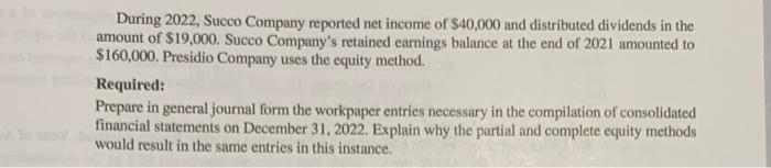 Solved EXERCISE 4-3 Workpaper Eliminating Entries, Equity | Chegg.com