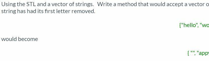 Solved and return the same vector modified where it is | Chegg.com