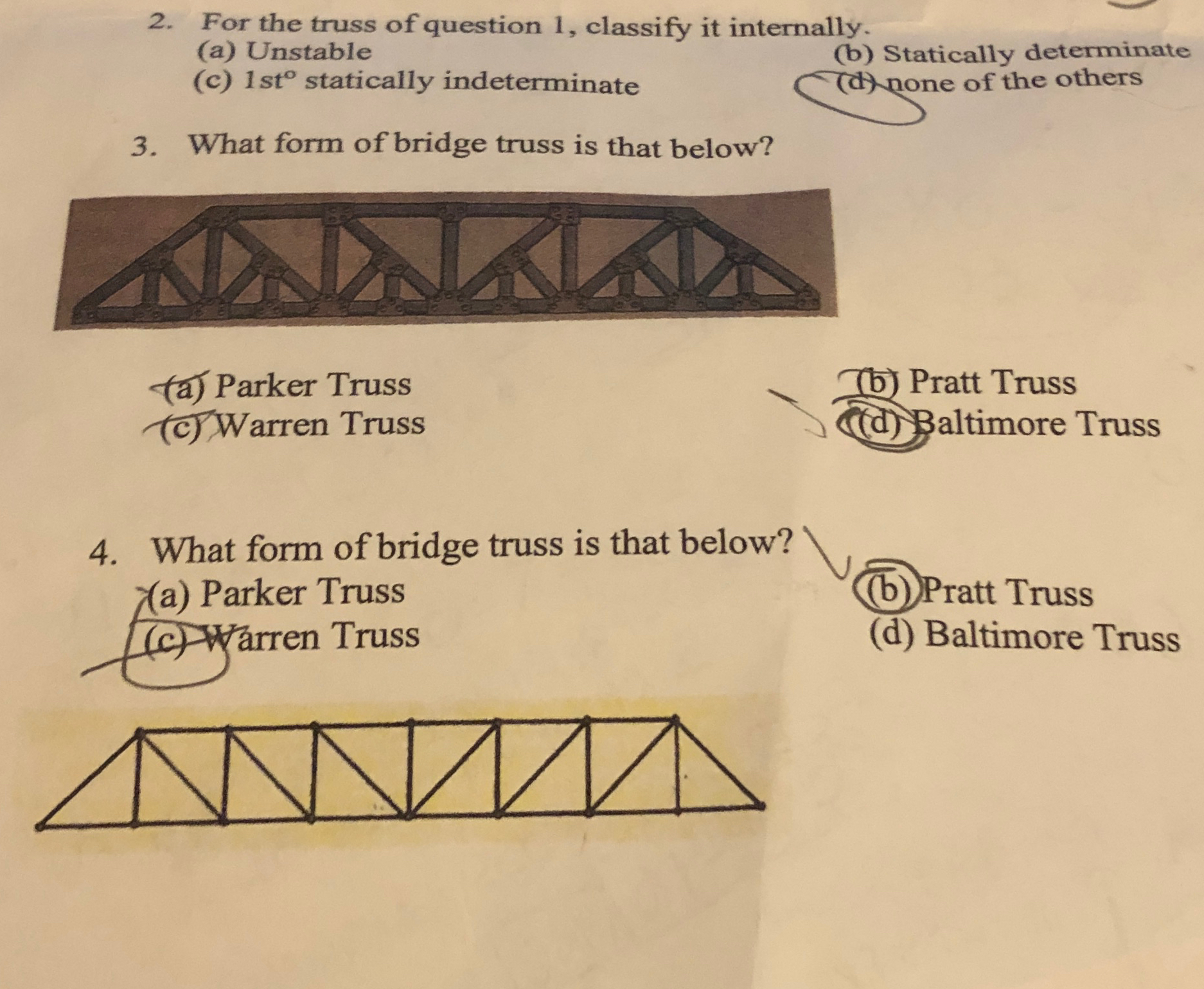 Solved For the truss of question 1 , ﻿classify it | Chegg.com