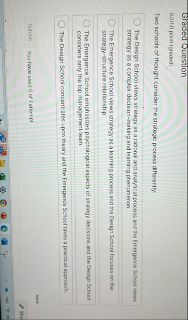 Solved Graded Question0.0/1.0 ﻿point (graded)Two schools of | Chegg.com