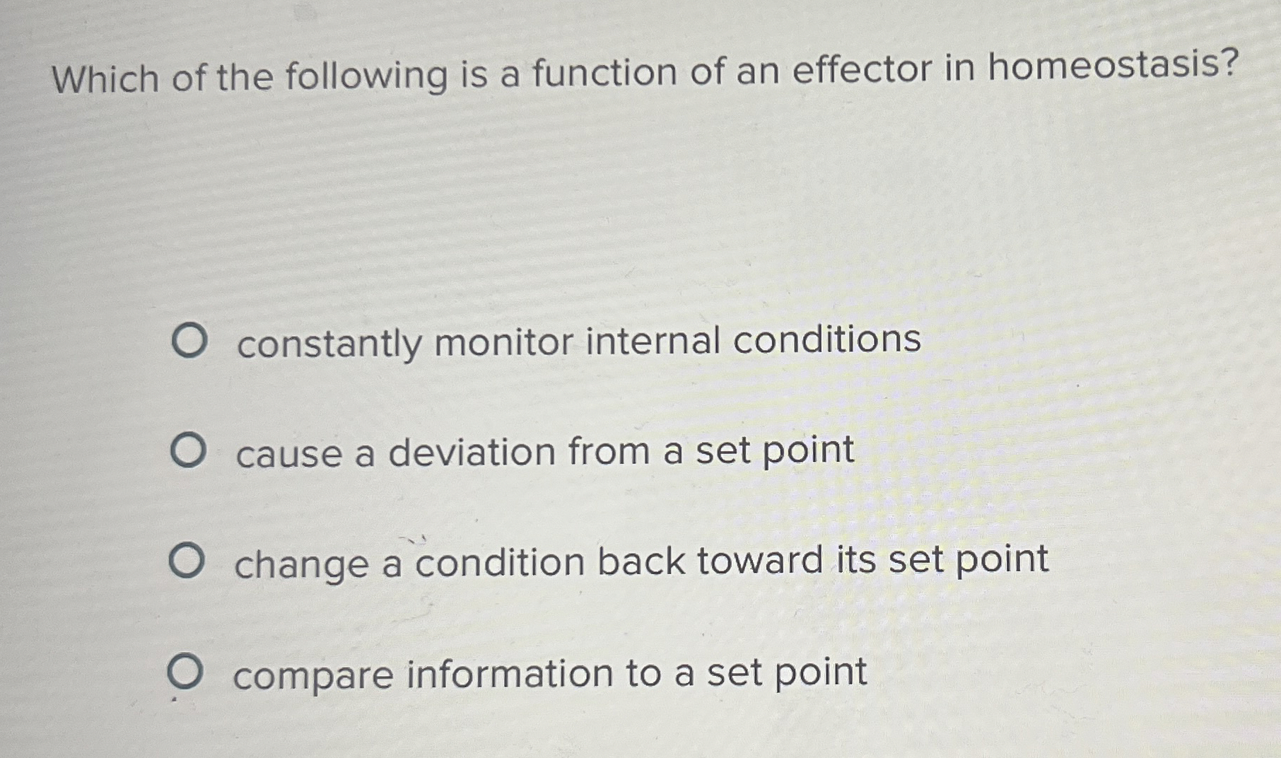 Solved Which of the following is a function of an effector | Chegg.com