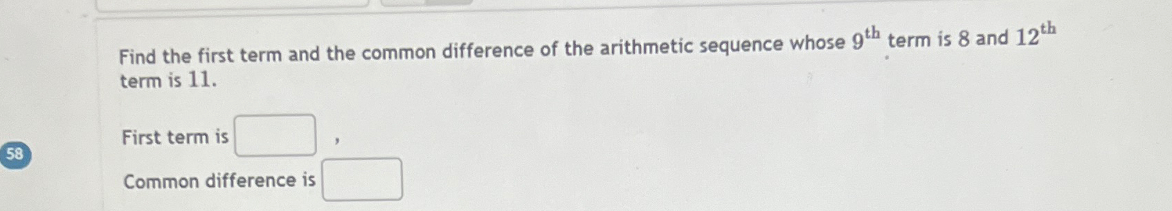 Solved Find the first term and the common difference of the | Chegg.com