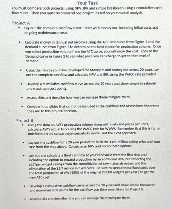 Solved Project A WWW will invest considerable amounts into | Chegg.com