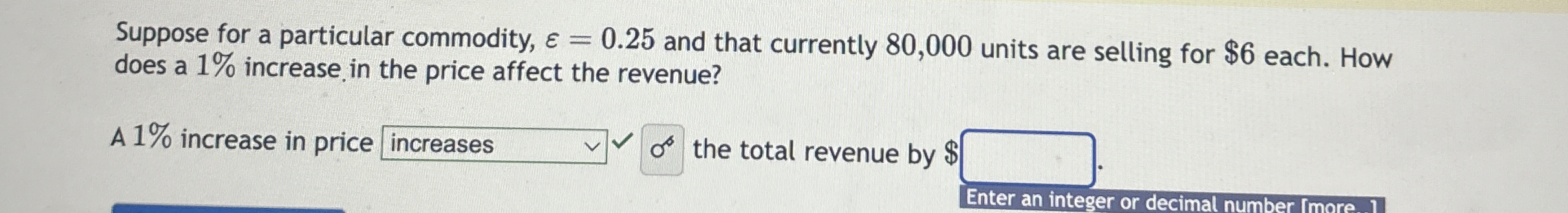 Solved Suppose For A Particular Commodity ε 0 25 ﻿and That