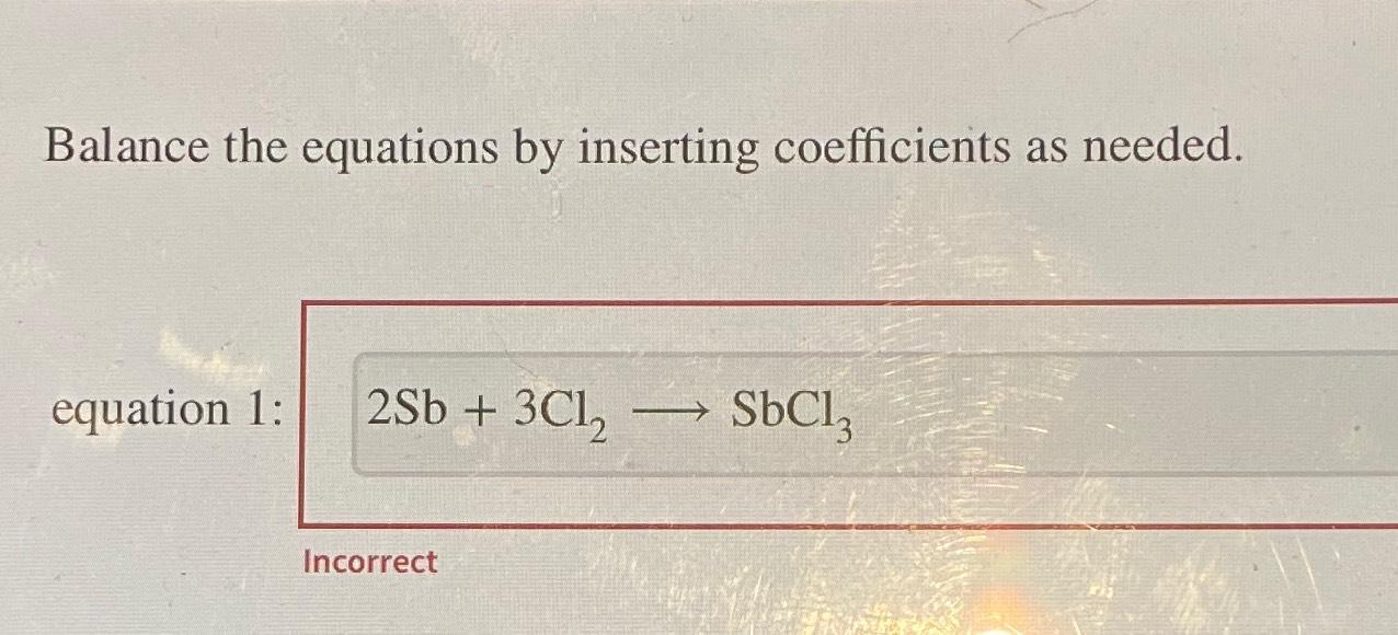 Solved Balance the equations by inserting coefficients as | Chegg.com