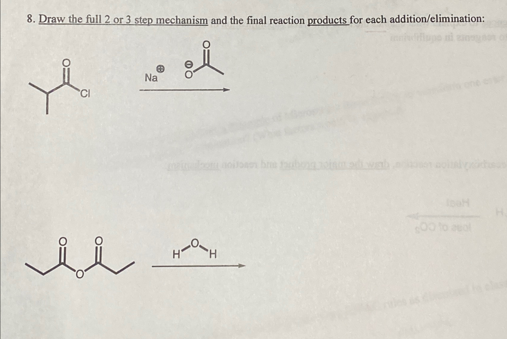 Solved Draw the full 2 ﻿or 3 ﻿step mechanism and the final | Chegg.com