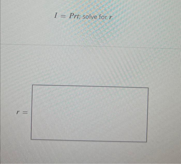 Solved I=Prt | Chegg.com