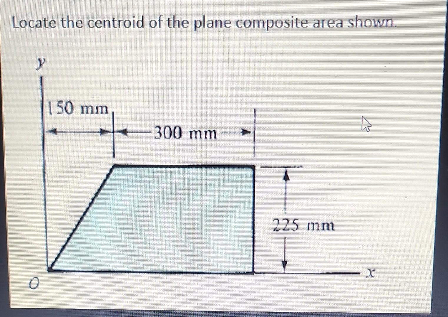 Solved Locate the centroid of the plane composite area | Chegg.com