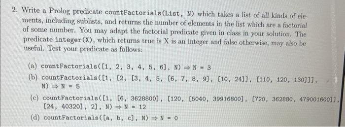 Solved Write A Prolog Predicate Dont Copy Any Old And Wrong 