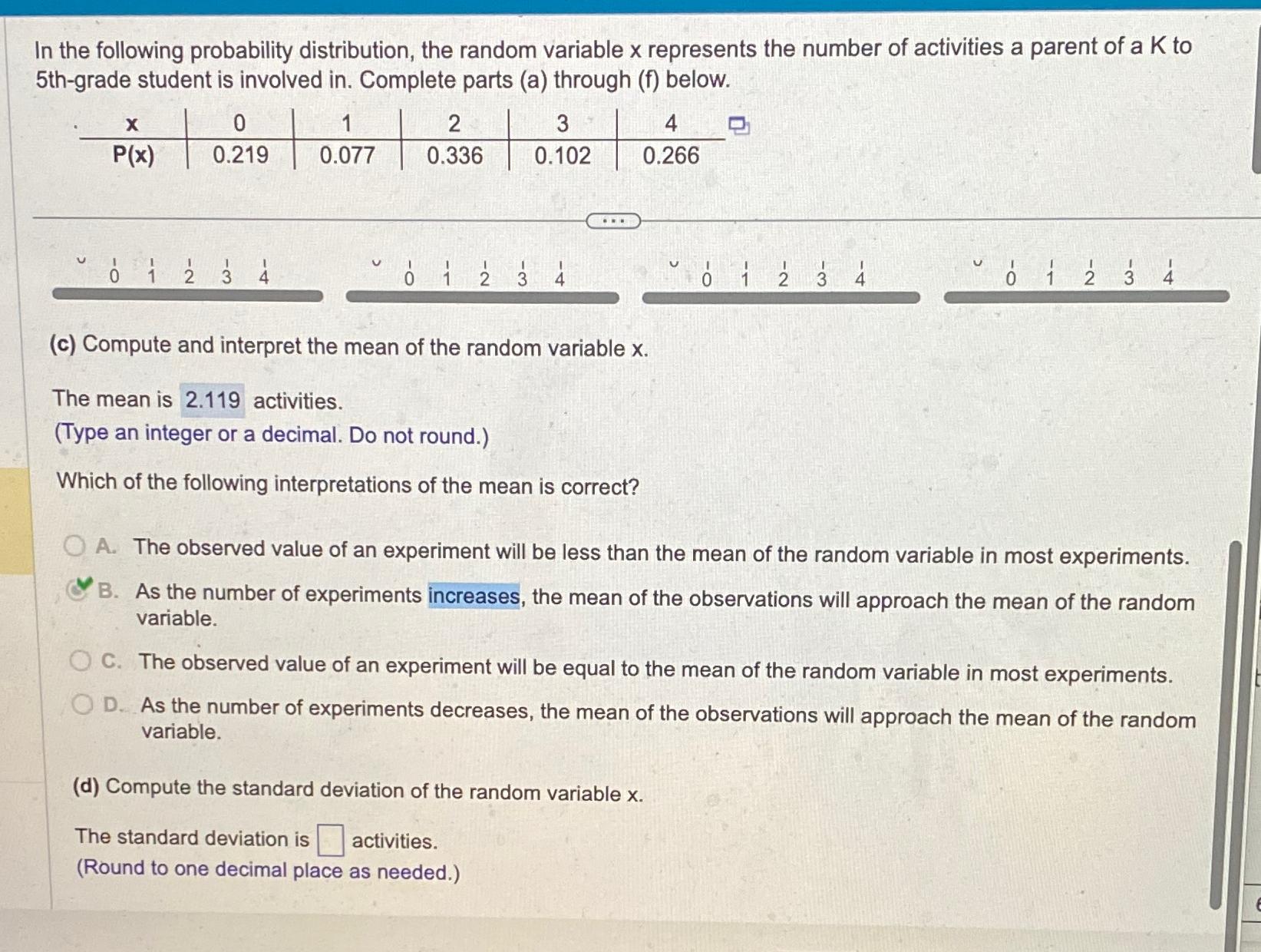 In the following probability distribution, the random | Chegg.com