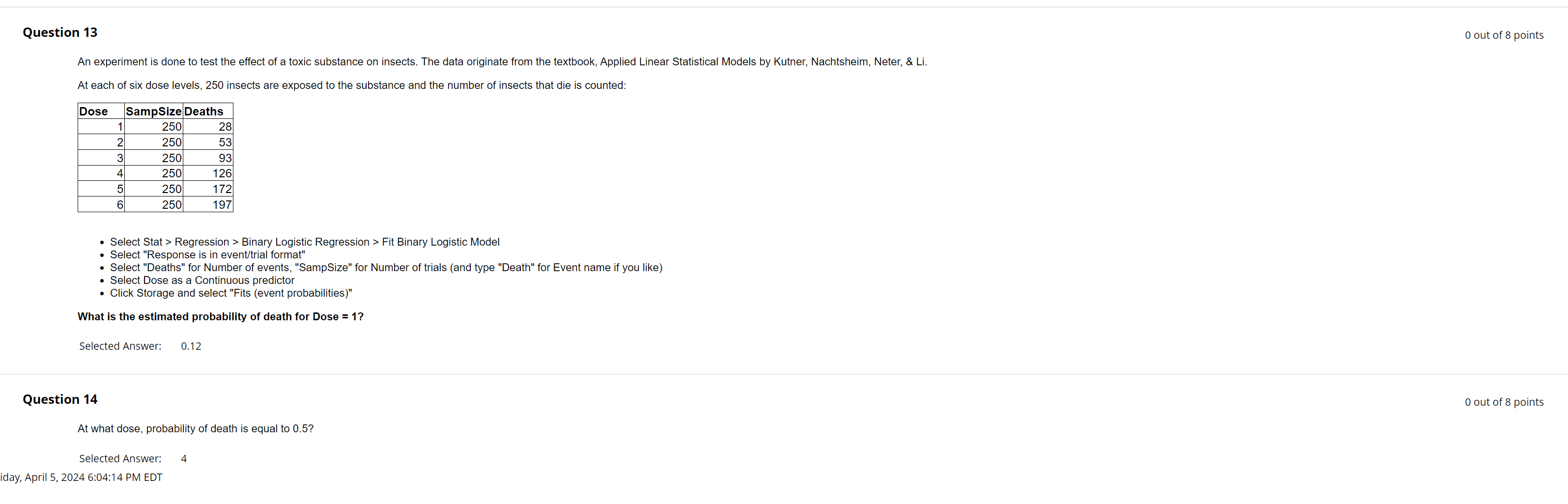 Question 13An experiment is done to test the effect | Chegg.com