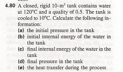 A closed, rigid 10-m3 tank contains water at | Chegg.com
