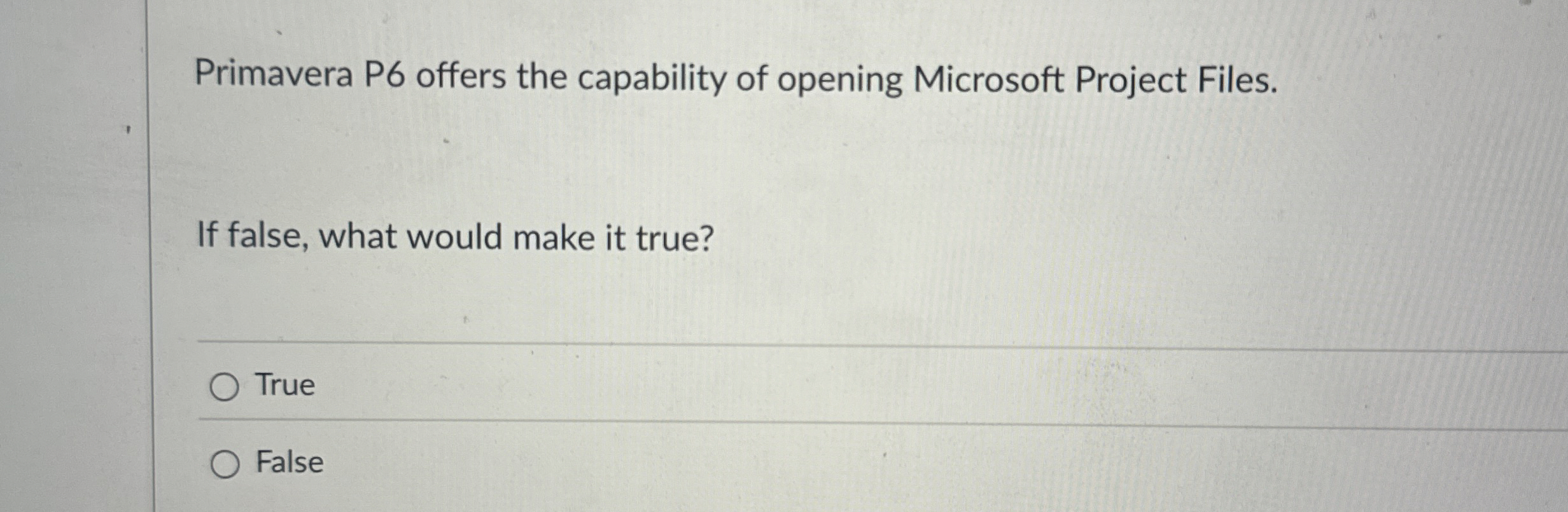 Solved Primavera P6 ﻿offers the capability of opening | Chegg.com
