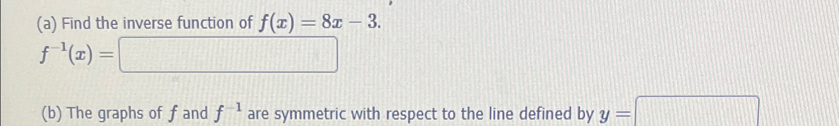 Solved (a) ﻿Find the inverse function of | Chegg.com
