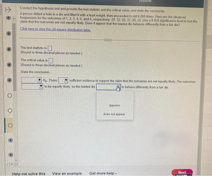 Solved Conduct the hypothesis test and provide the test | Chegg.com