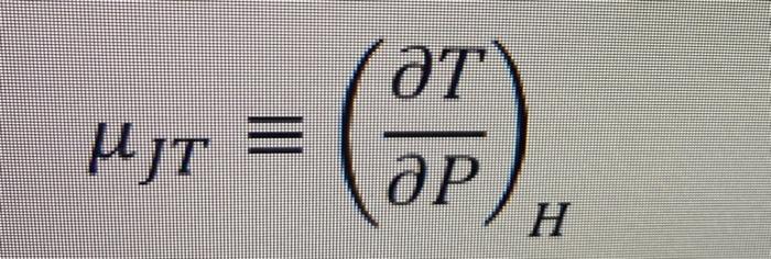 Solved the joule-thomson coefficient measures the change in | Chegg.com