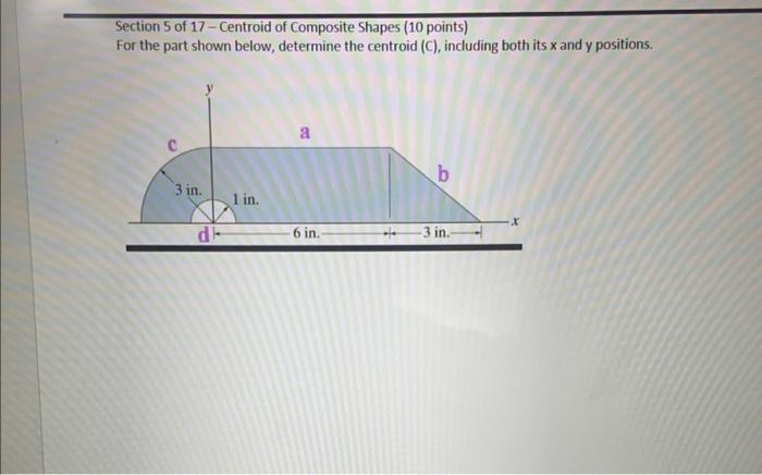 Solved Section 5 of 17 - Centroid of Composite Shapes (10 | Chegg.com