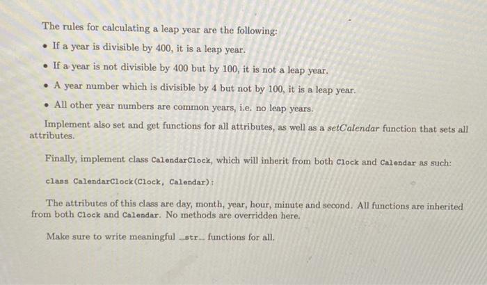 Solved please use python. this chapter is about classes dont | Chegg.com