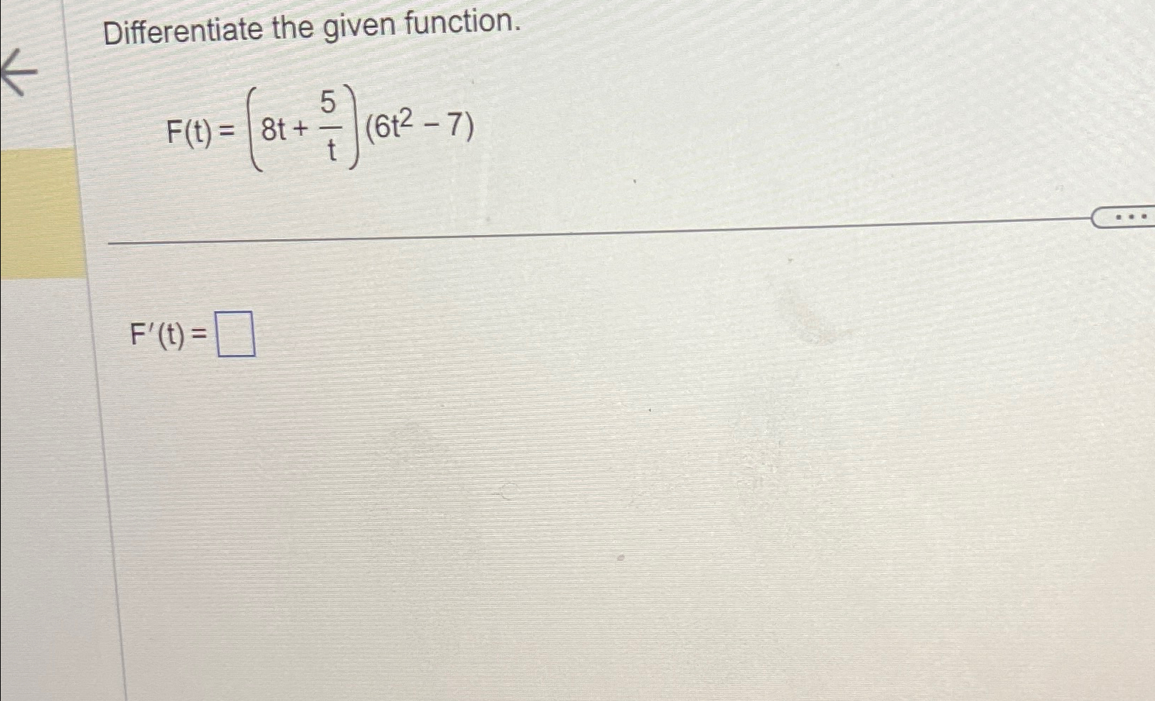 Solved Differentiate the given | Chegg.com