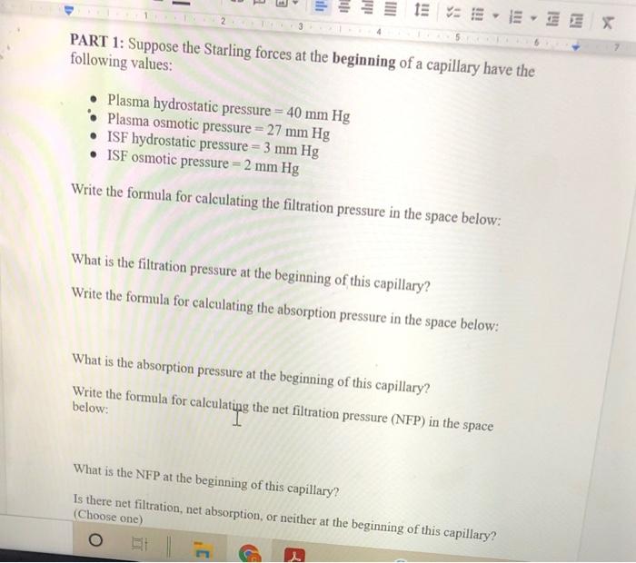 Solved IEEE IE * 4 PART 1: Suppose the Starling forces at | Chegg.com