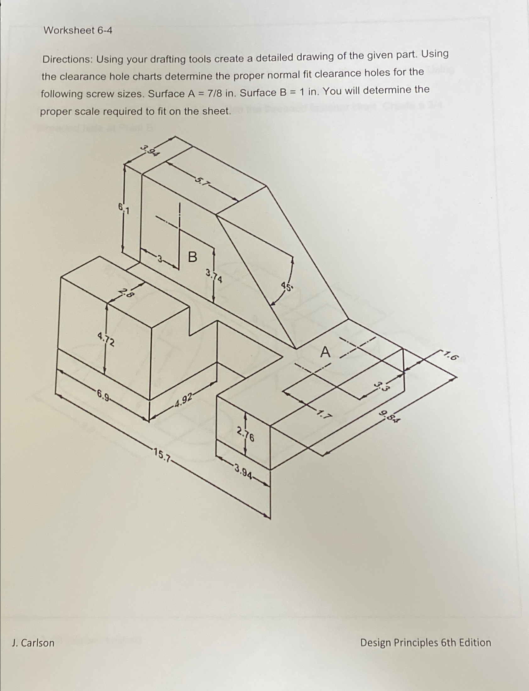 Solved Worksheet 6-4Directions: Using your drafting tools | Chegg.com