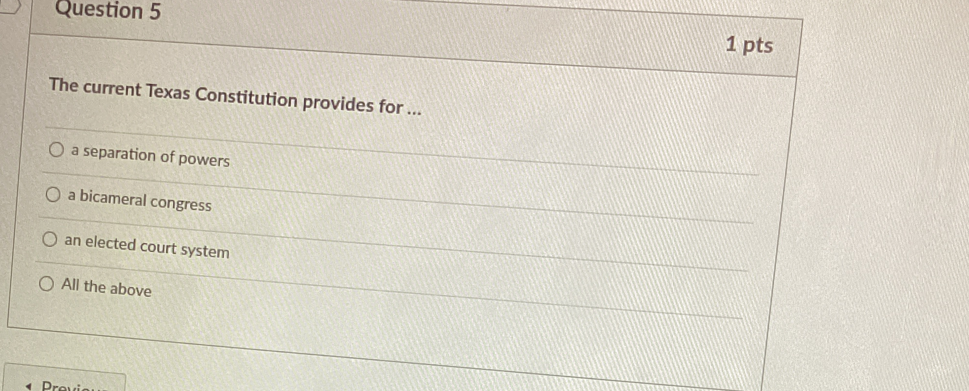 Solved Question 51 ﻿ptsThe current Texas Constitution | Chegg.com