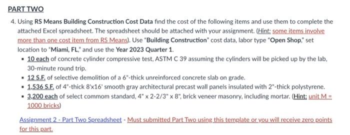 4. Using RS Means Building Construction Cost Data | Chegg.com