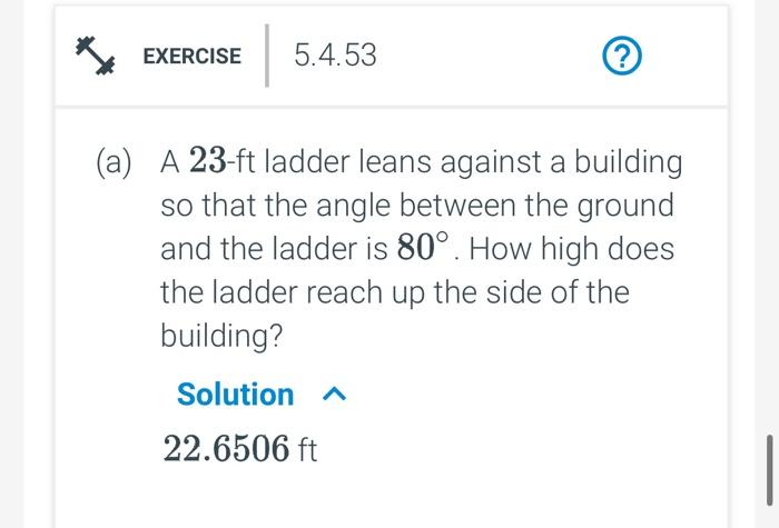 Solved a) A 23-ft ladder leans against a building so that | Chegg.com